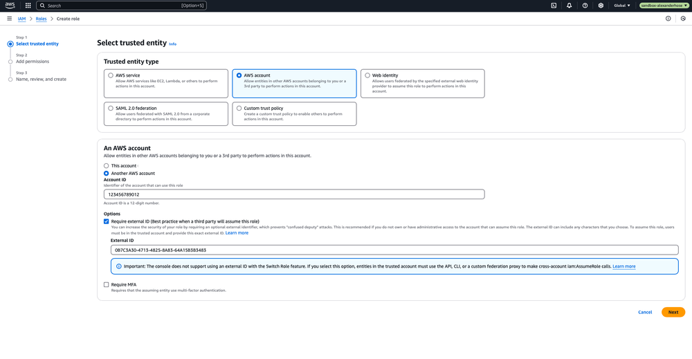AWS Cross-Account Roles with Lambda